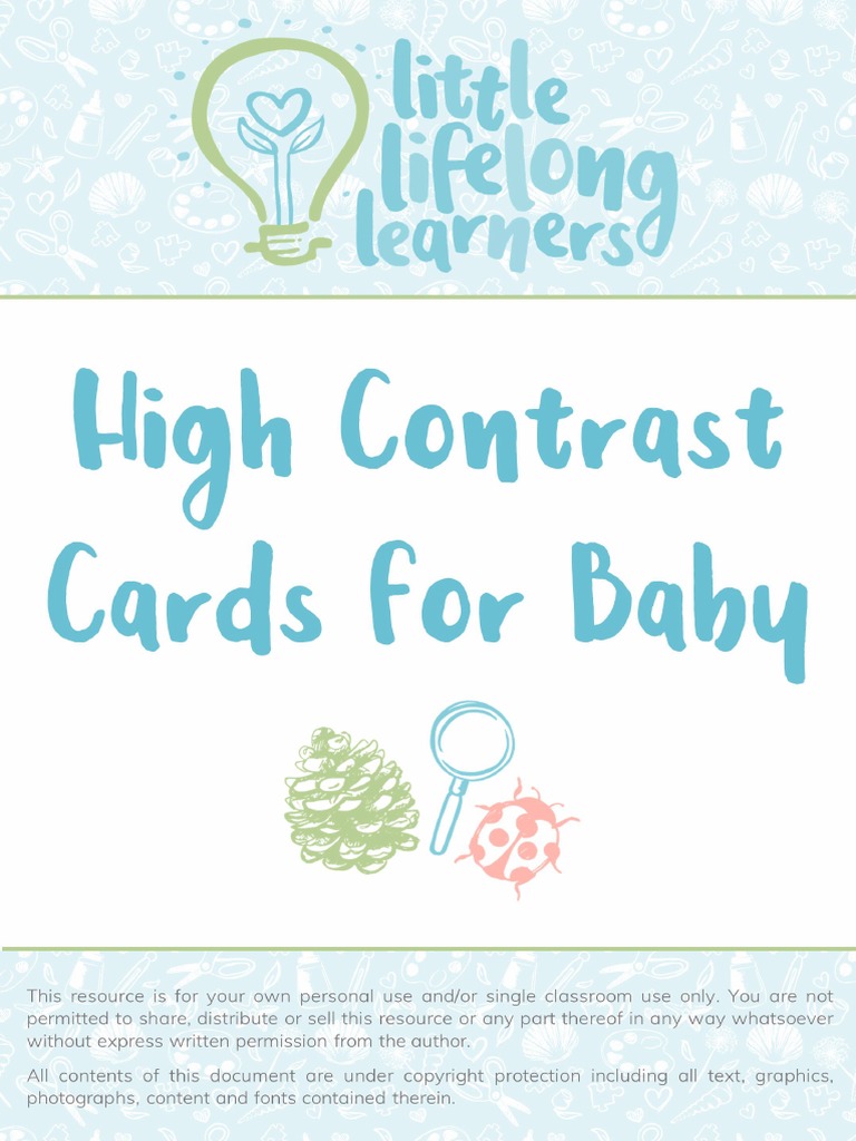 High Contrast Cards For Baby - Freebie | PDF