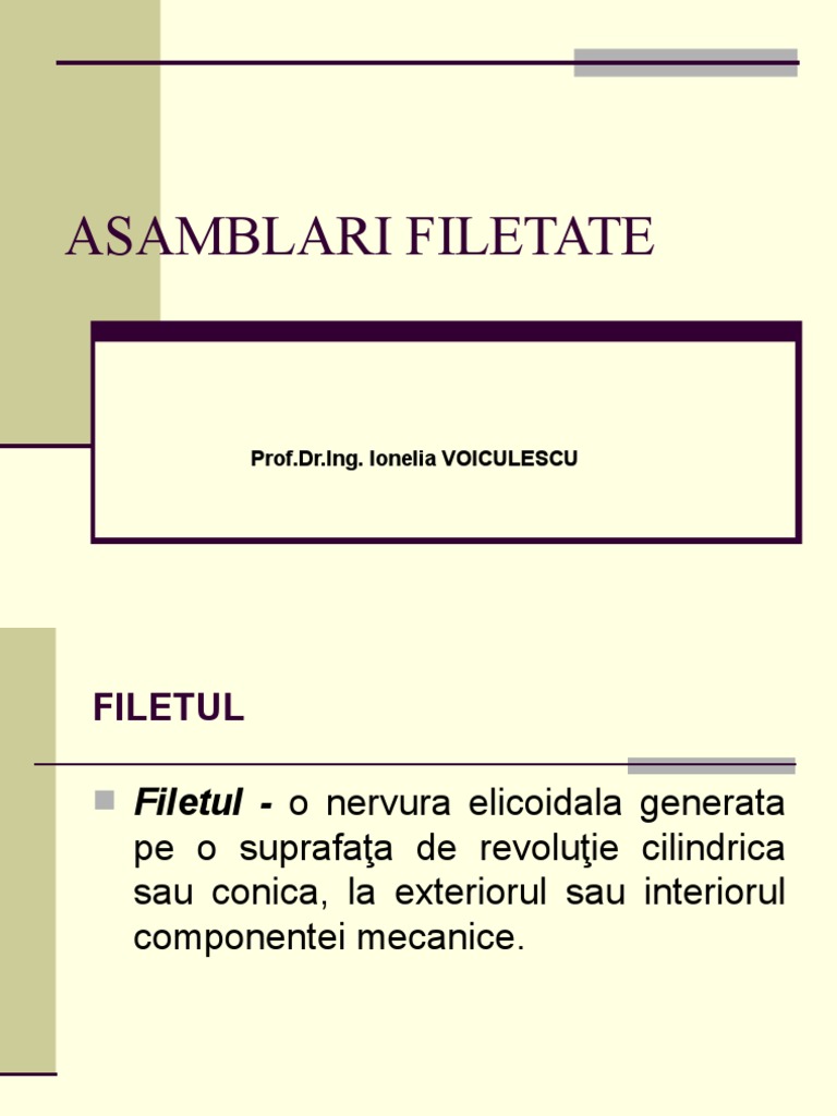 Asamblari Filetate | PDF