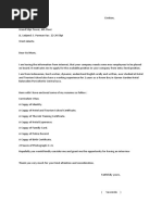 Application Letter BSHM | PDF