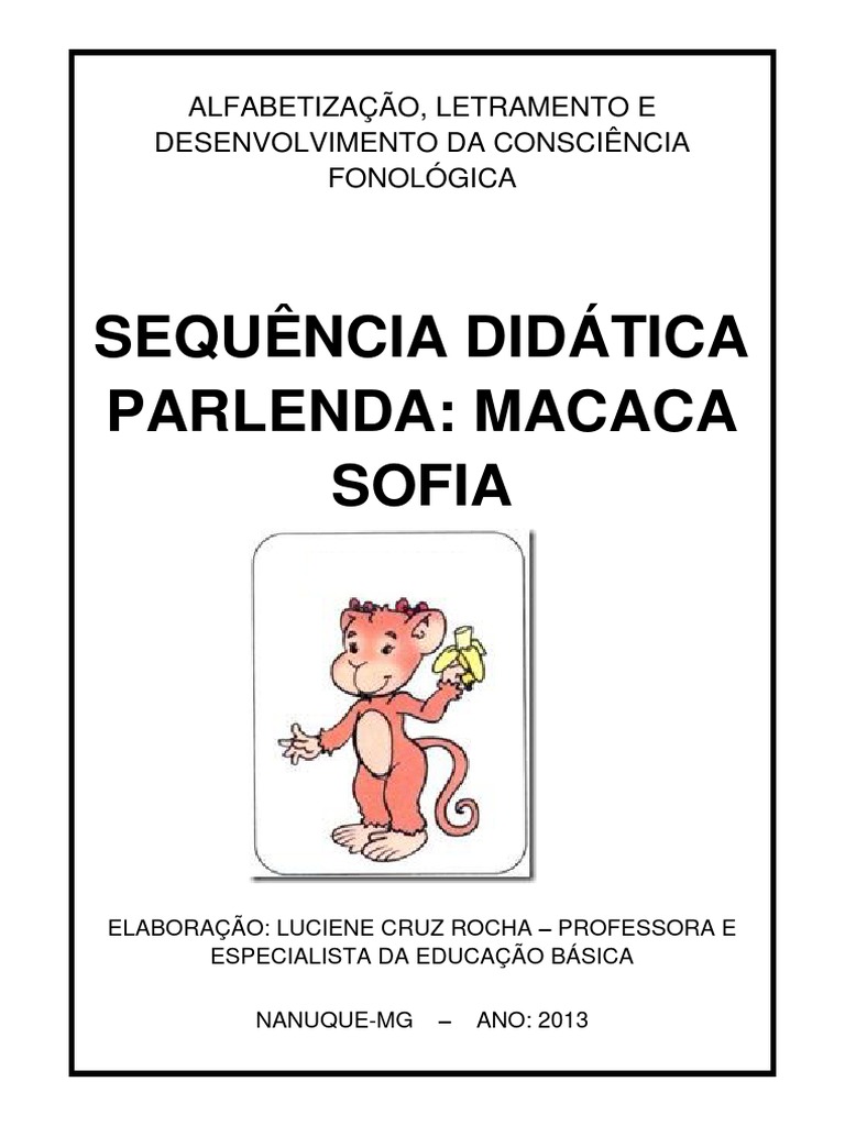 Seq Didatica-Macaca Sofia | PDF | Fonema | Caixa alta e caixa baixa