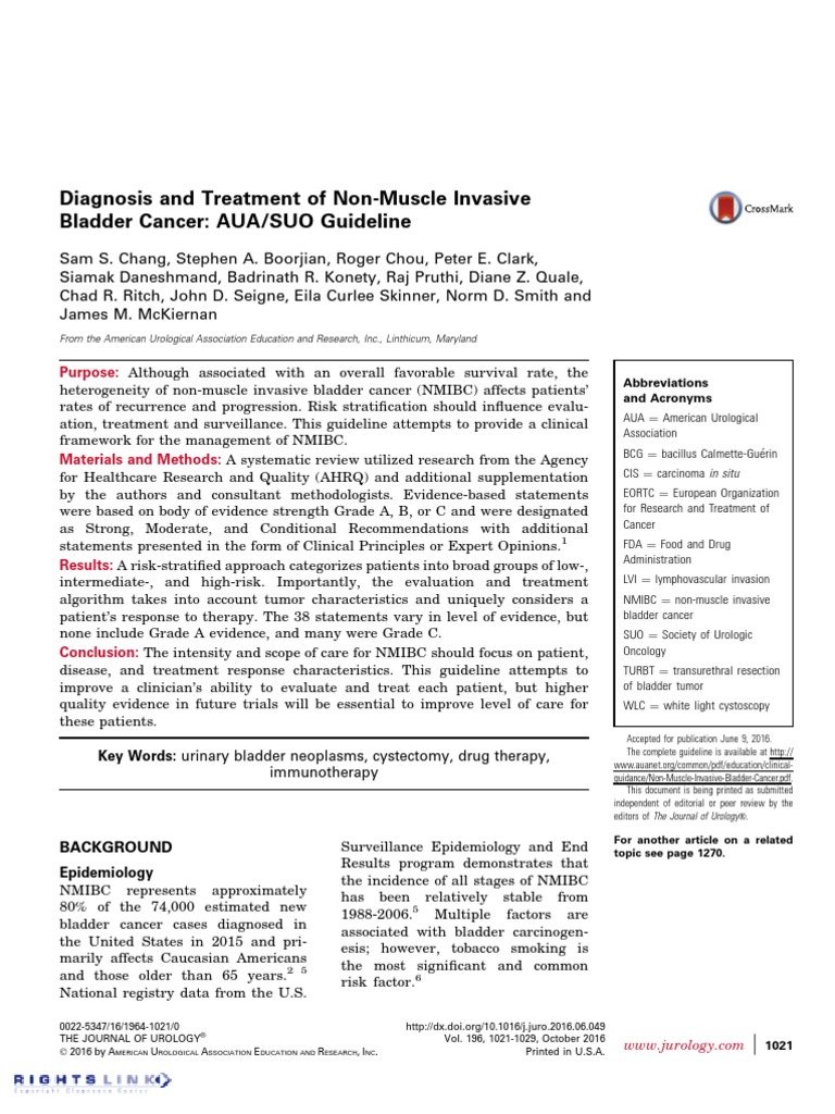 Non Muscle Invasive Bladder Cancer JU | PDF | Health Care | Diseases ...