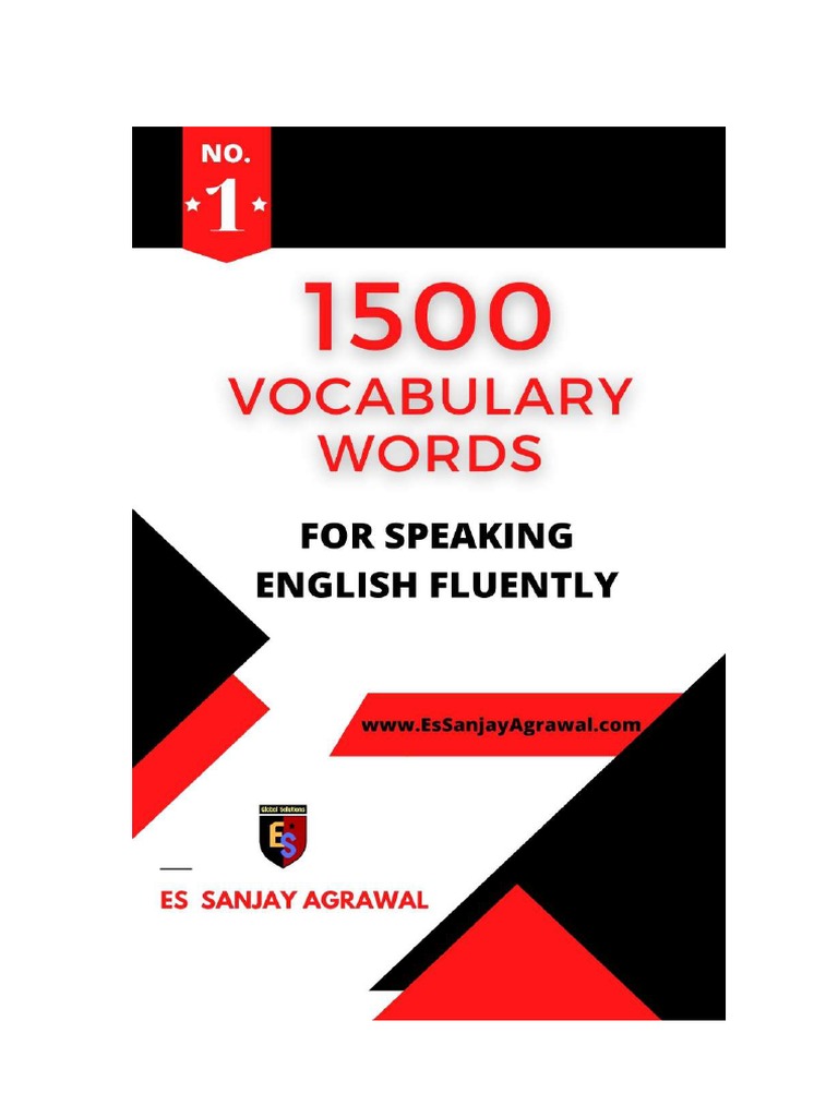 1500 Vocabulary Words For Spoken English - Most Used Vocab For Speaking ...