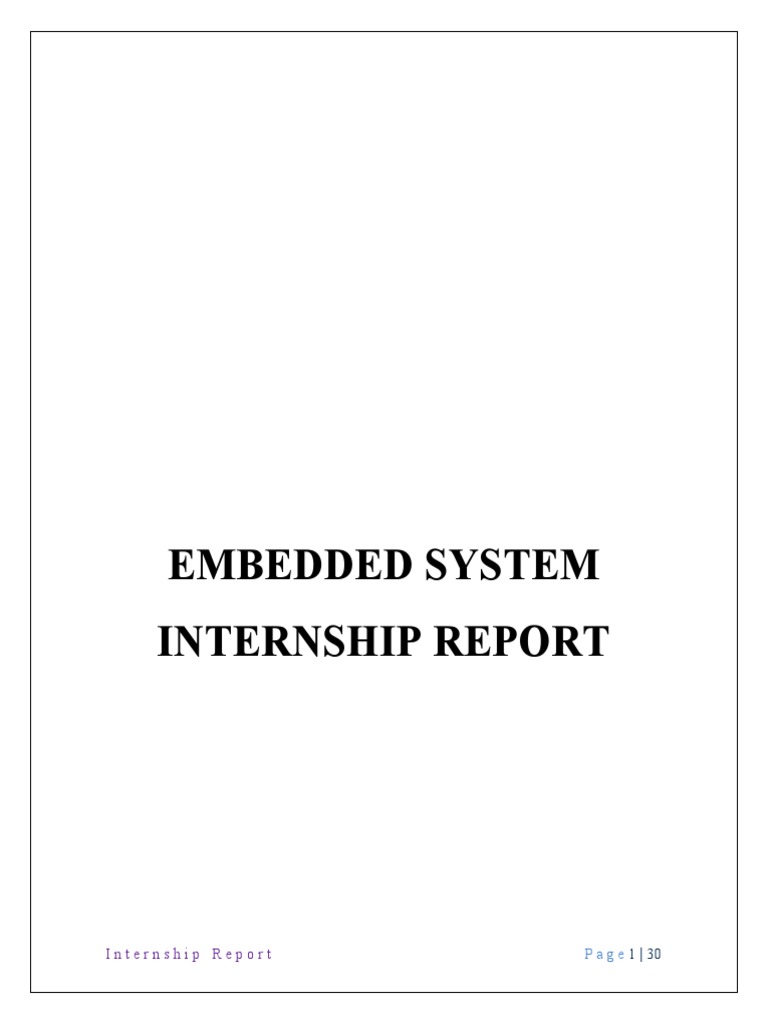 Internship Report - Embedded System. | PDF | Embedded System | Microcontroller
