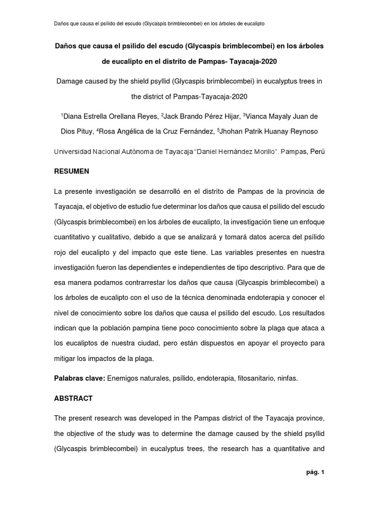 Artìculo Cientìfico GESTIÒN 1234 | PDF | Eucalipto | Arboles