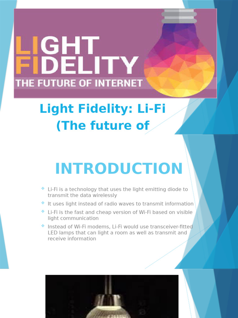 Light Fidelity - Li-Fi Presentation | PDF | Wi Fi | Modulation