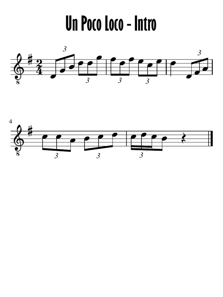 Un Poco Loco - Intro | PDF