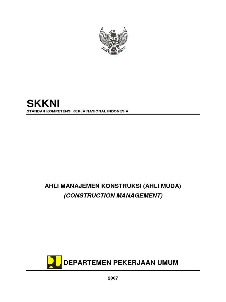 SKKNI Ahli Manajemen Konstruksi | PDF | Seni | Komputer