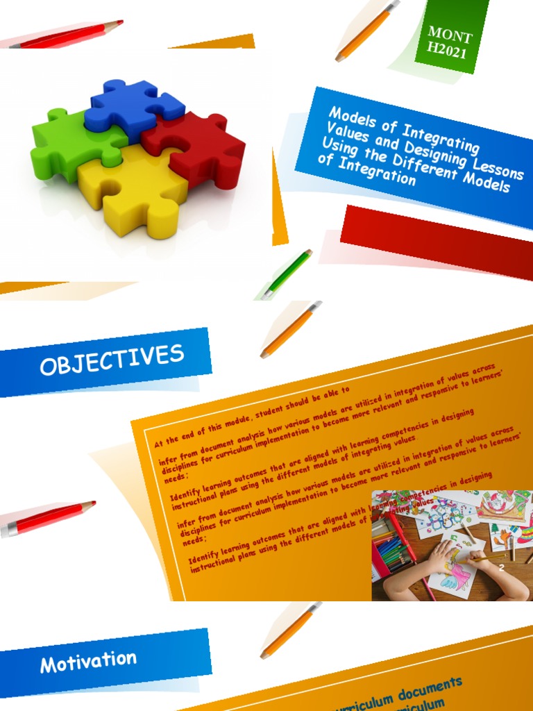 Models of Integrating Values and Designing Lessons Using | PDF ...