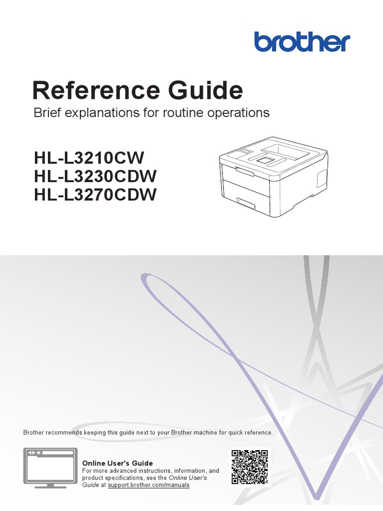 Brother HL-L3210CW User Guide | PDF | Menu (Computing) | Icon (Computing)