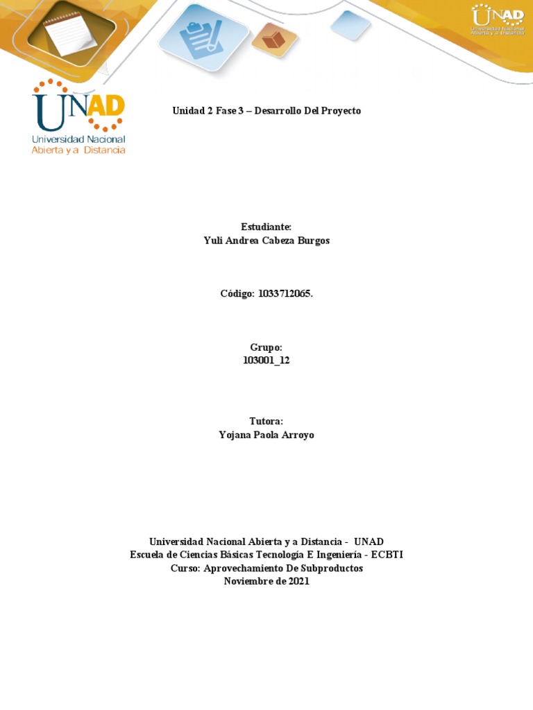 Ind. Yuli Cabeza Fase 3 - Proyecto | PDF | Residuos | Biogás