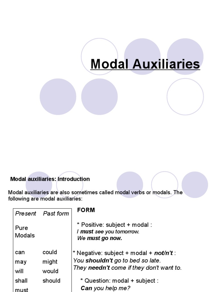 Understanding Modal Auxiliaries | PDF | Verb | Semantic Units