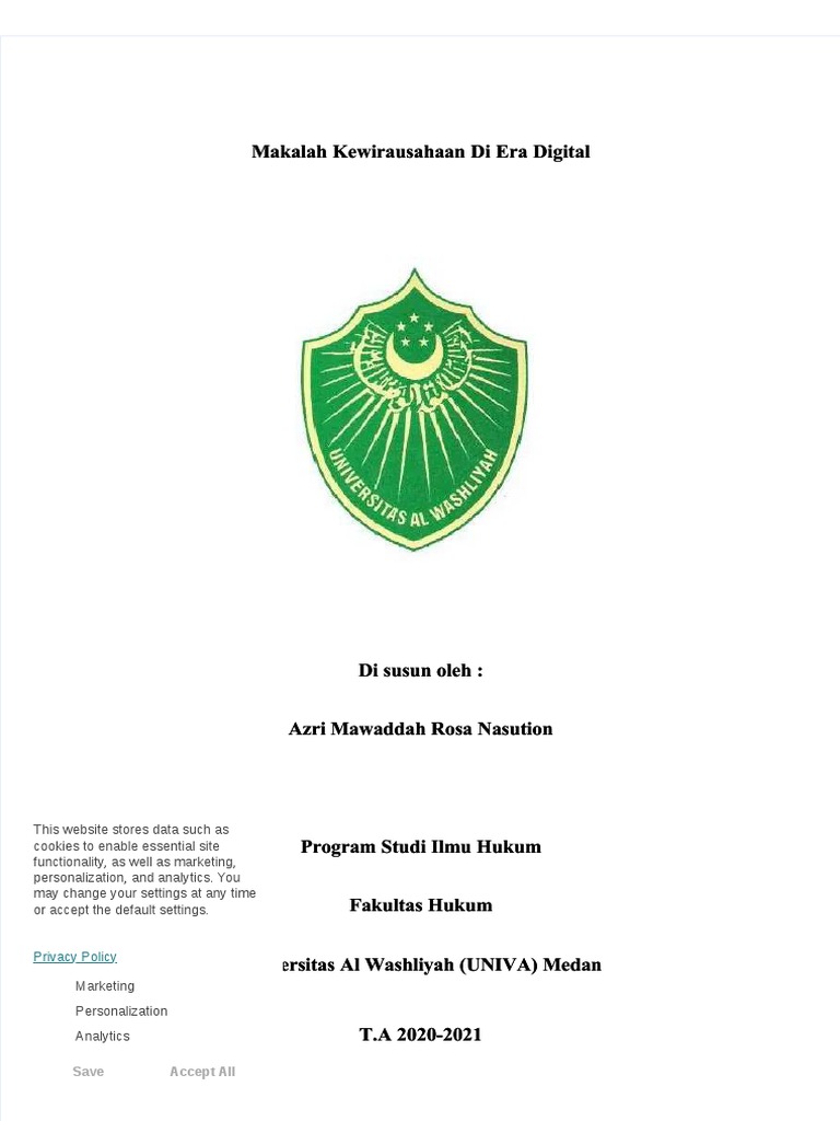 PDF Makalah Kewirausahaan Di Era Digital DL | PDF | Http Cookie | Analytics