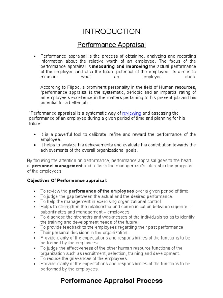 Performance Appraisal | PDF | Performance Appraisal | Organizational ...