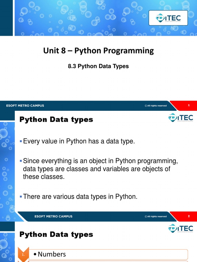 Python Data Types | PDF | String (Computer Science) | Bracket