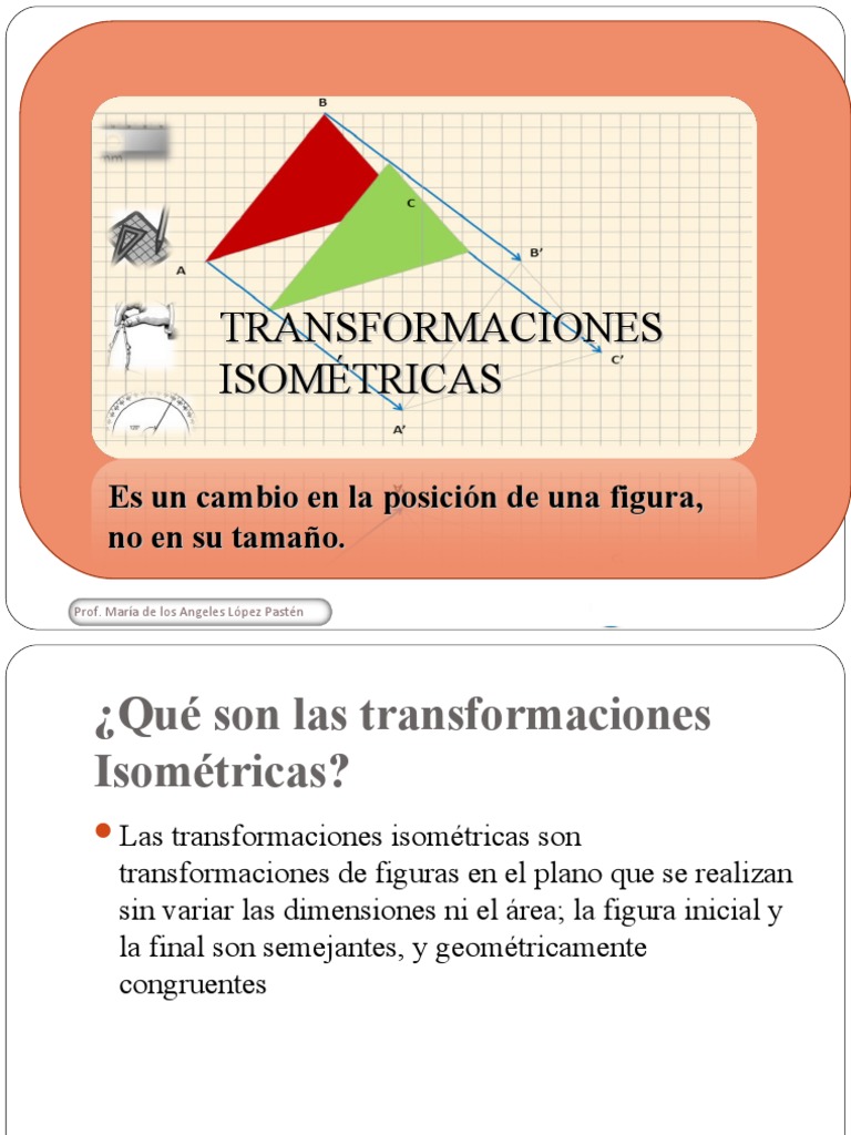 Transformaciones Isometricas | PDF | Rotación | Simetría