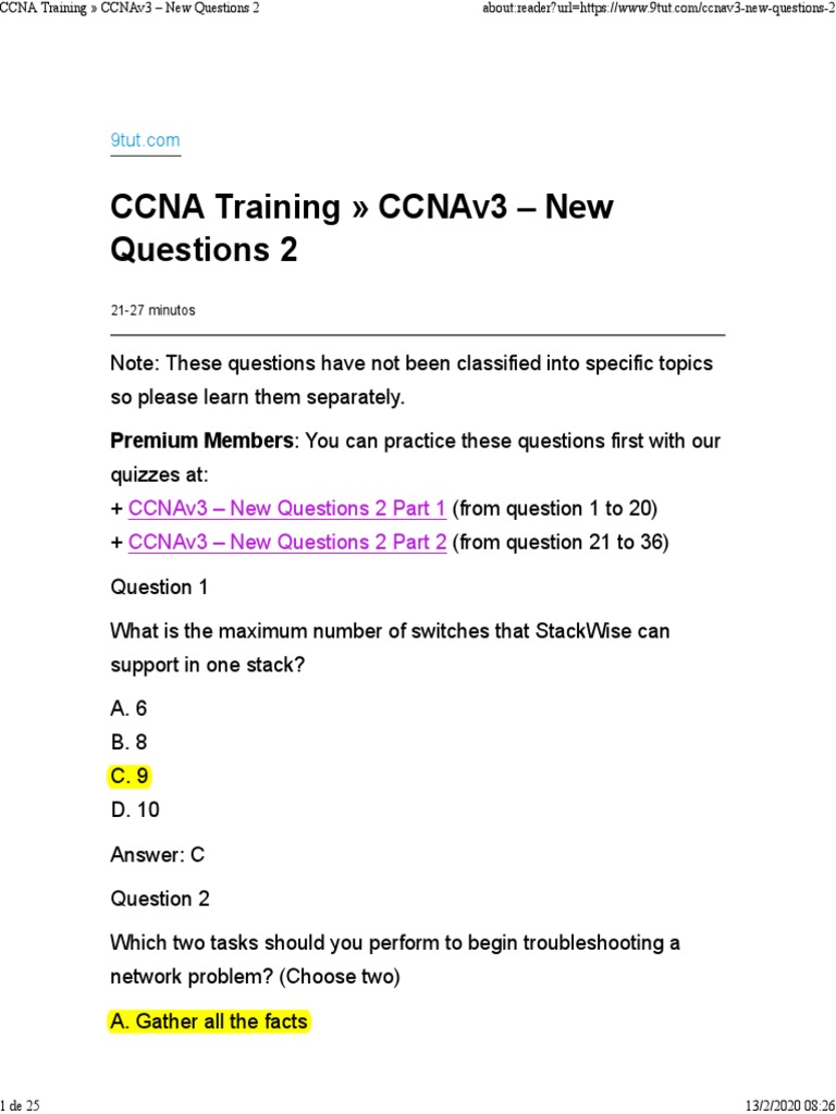CCNA Training - New CCNAv3 Questions Covering STP, Routing Tables ...