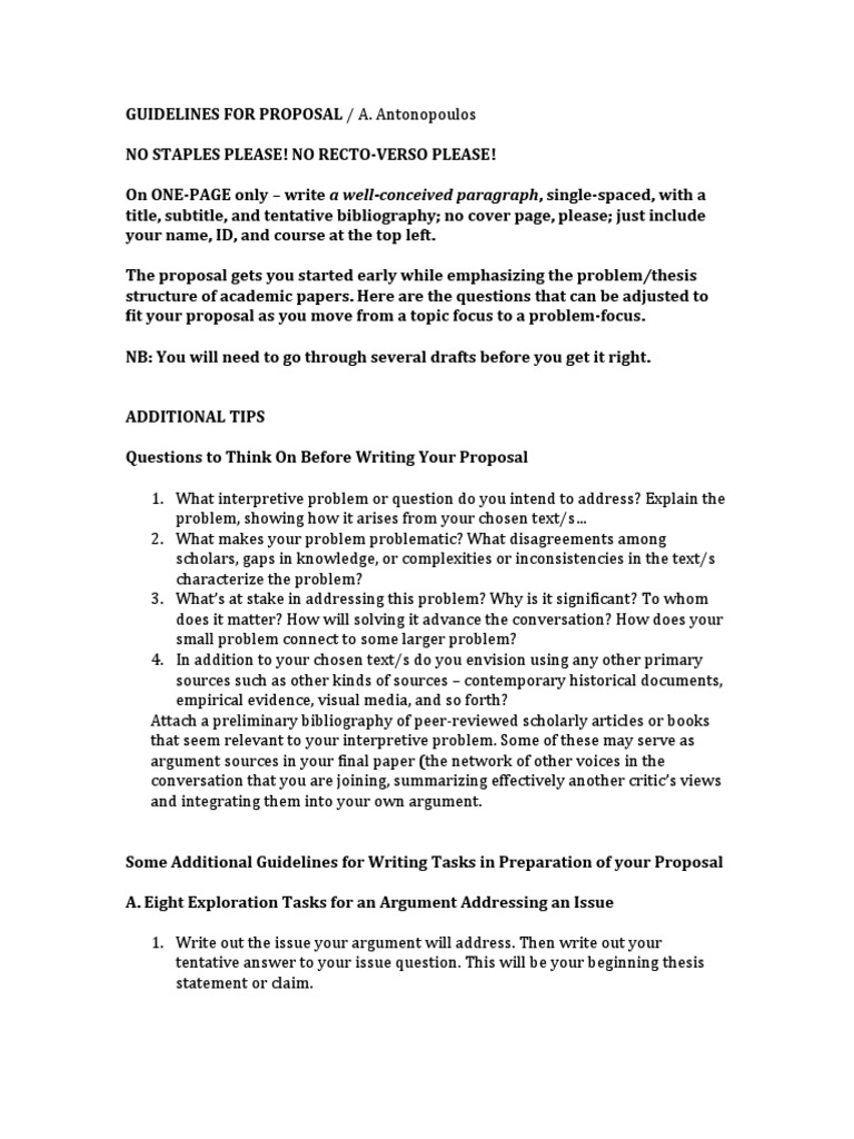 Guidelines For Proposal | PDF | Expert | Writers