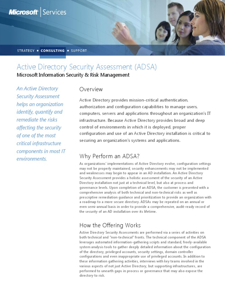 Active Directory Security Assessment ADSA | PDF | Active Directory ...