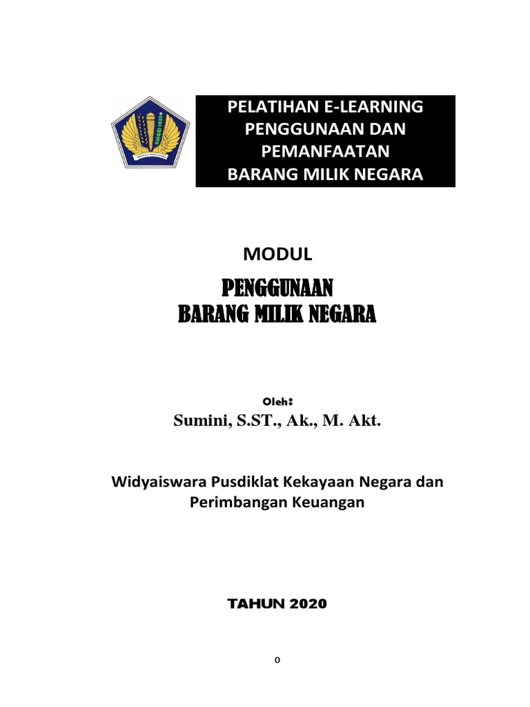Modul e Learning Penggunaan BMN | PDF
