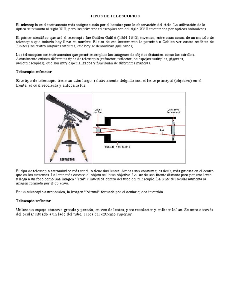 Telescopio Como Funciona Tipos De Telescopios Y Partes