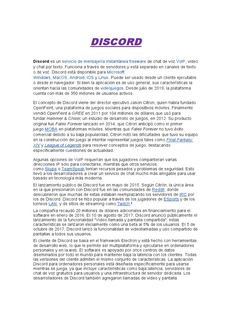 Discord | PDF | Informática | Multimedia
