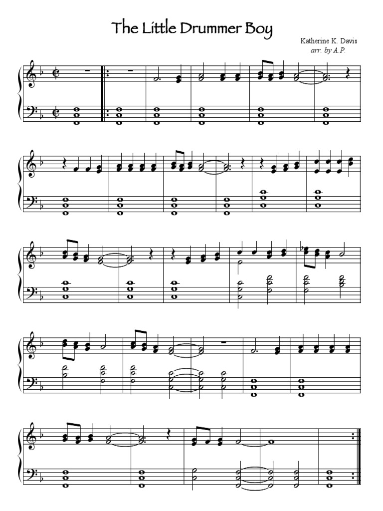 The Little Drummer Boy-Piano | PDF