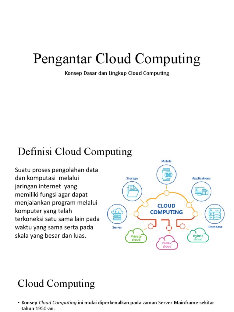 Materi 1 Pengantar Cloud Computing | PDF | Komputer