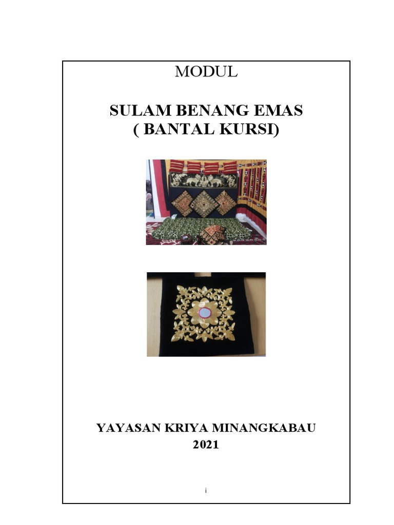 Modul Sulam Benang Emas | PDF