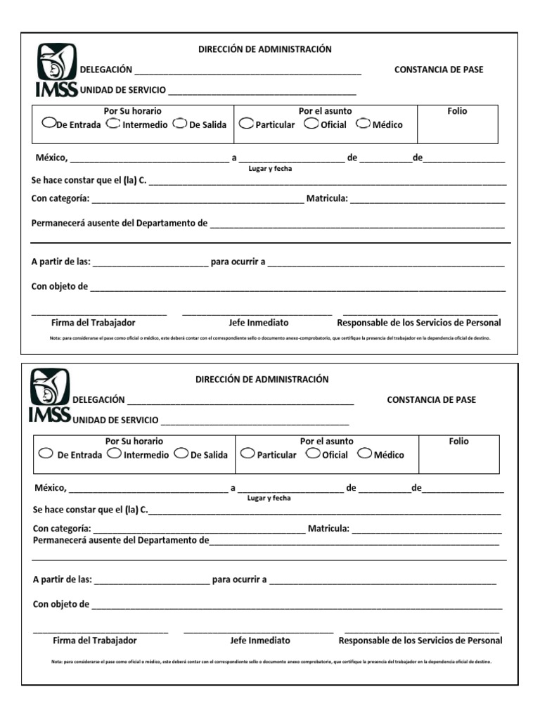 Pase de Salida | PDF
