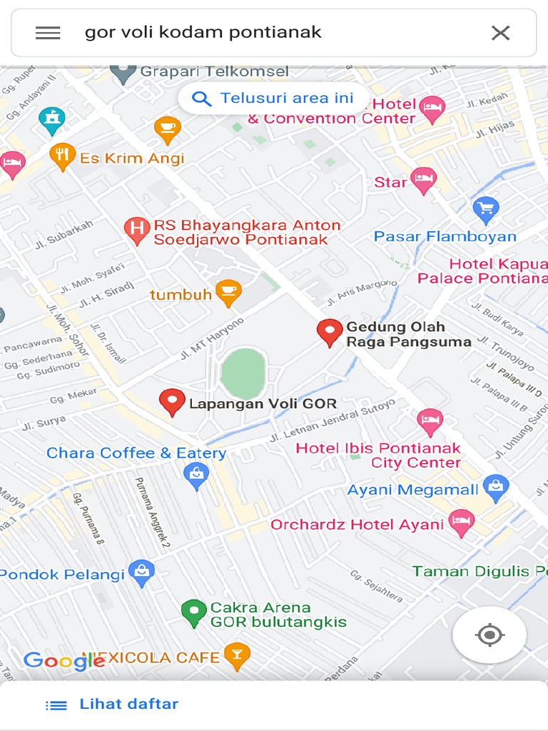 Gor Voli Kodam Pontianak - Google Maps | PDF