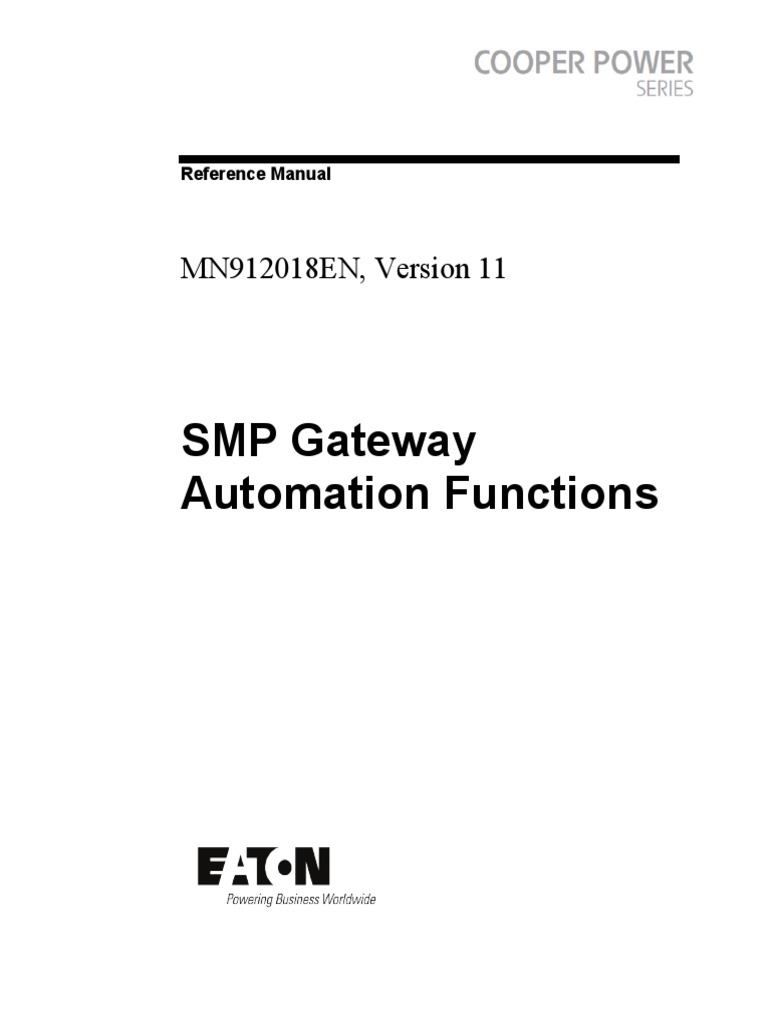 SMP Gateway Automation Functions | PDF | Programmable Logic Controller ...