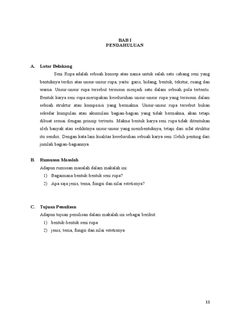 Seni Rupa Berdasarkan Jenis, Bentuk Dan Fungsinya2-1 | PDF | Griya ...