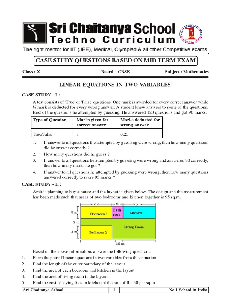 CBSE X Maths Case Study Practice Tests (3 Topics) | PDF | World Energy ...