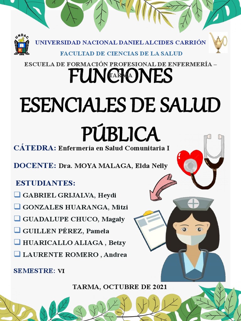 Funciones Esenciales de Salud Pública | PDF | Organización Panamericana de la Salud | Evaluación