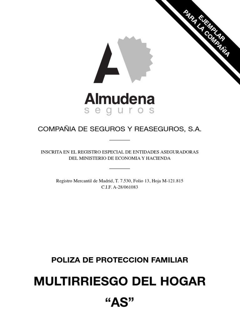 Condicionado General - Almudena Hogar | PDF | Póliza de seguros | Seguro