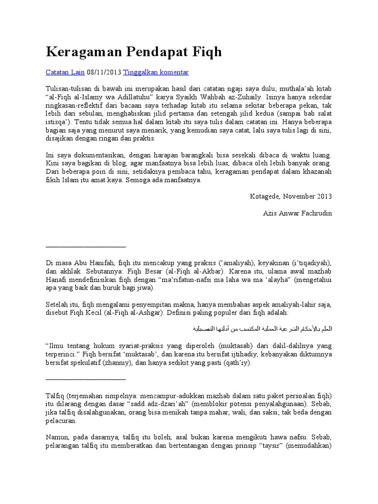 Keragaman Pendapat | PDF