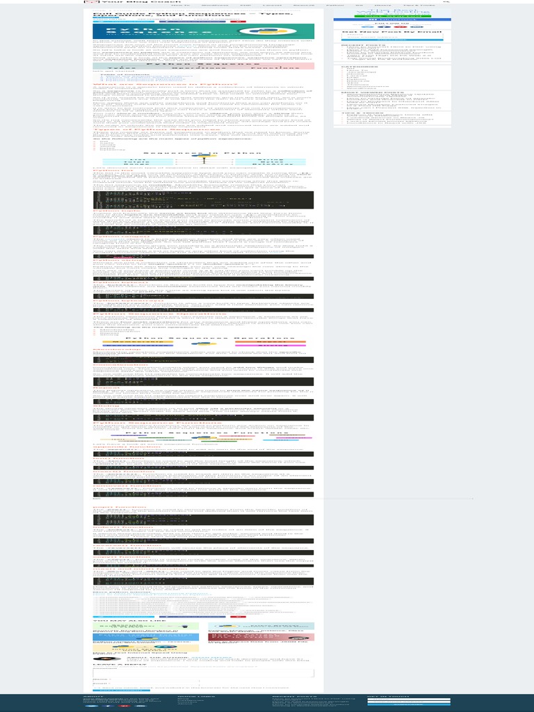 Python Sequences Guide | PDF | String (Computer Science) | Function (Mathematics)