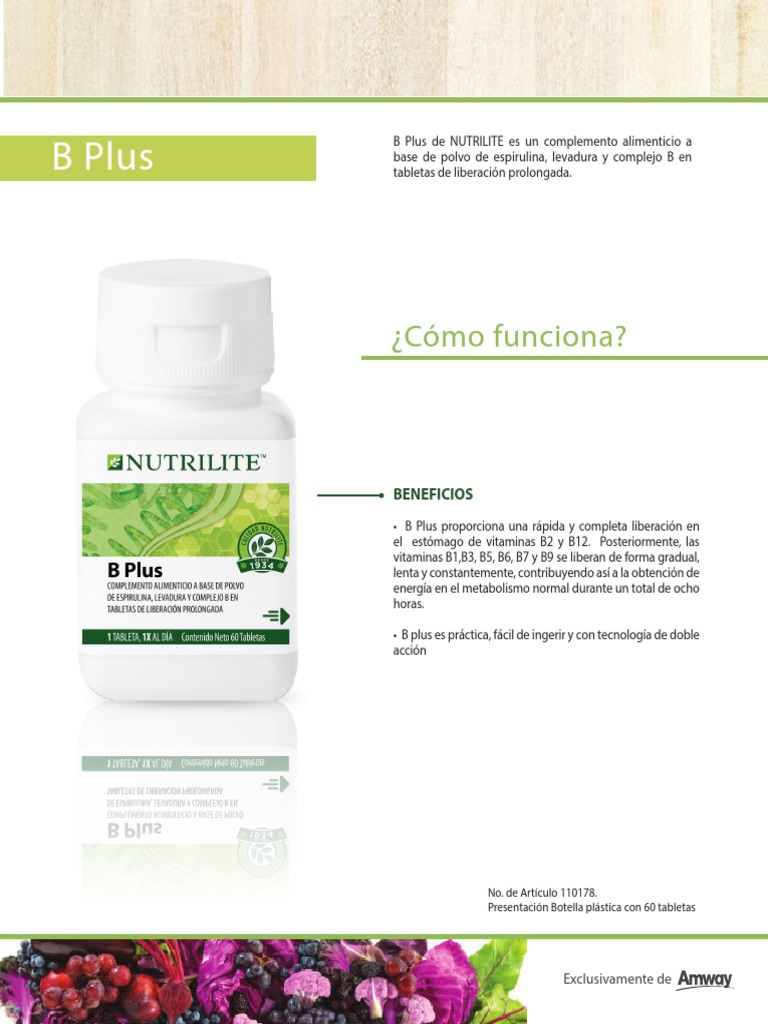 BPLUS | PDF | Vitamina | Suplementos dietéticos