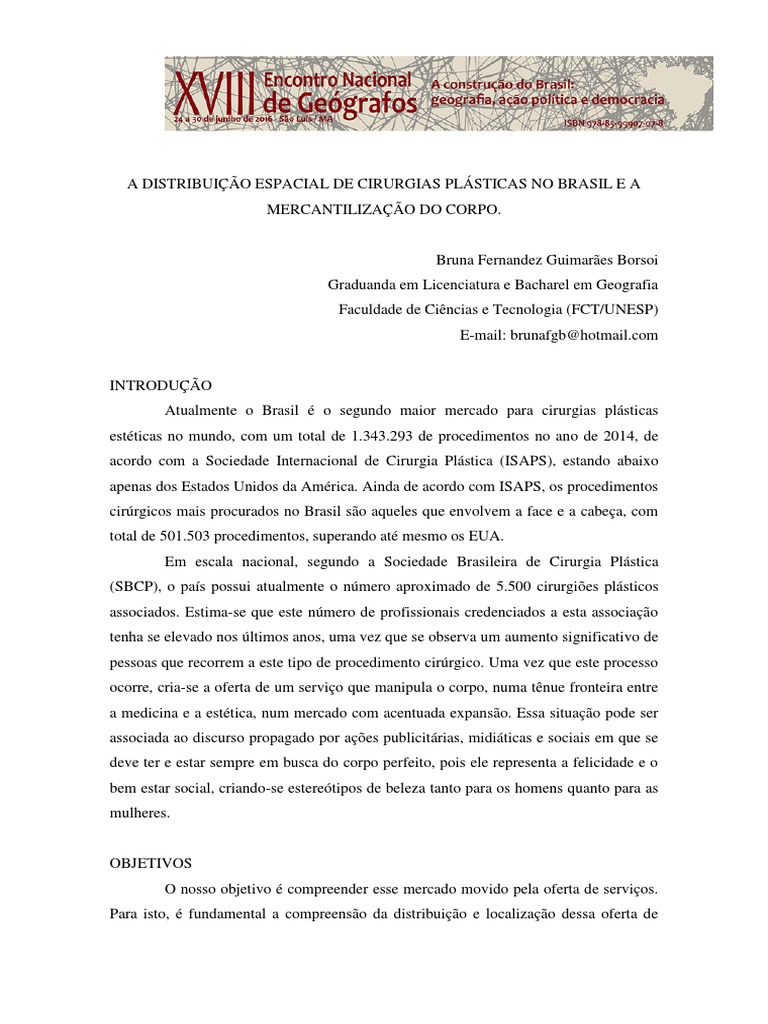 Bruna Fernandez Guimarães Borsoi | PDF | Beleza | Brasil