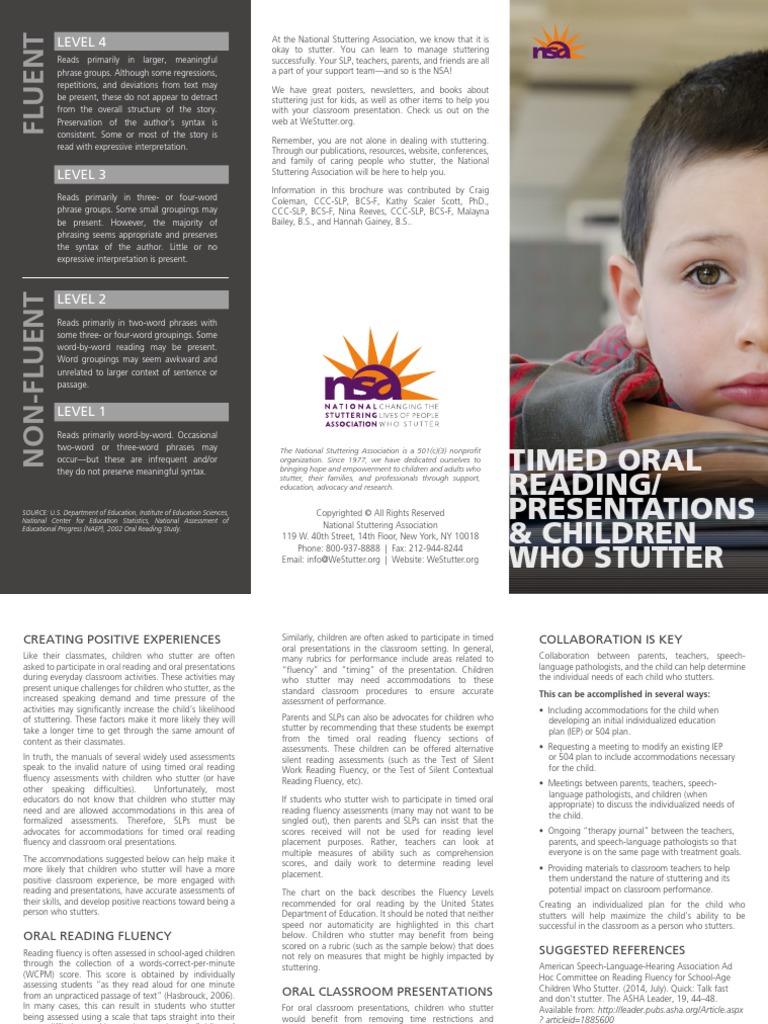 Oral Reading Fluency 2015 | PDF | Stuttering | Fluency