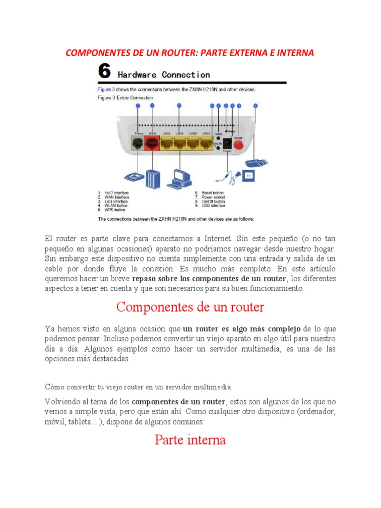 Componentes de Un Router | PDF | Enrutador (Computación) | Unidad ...