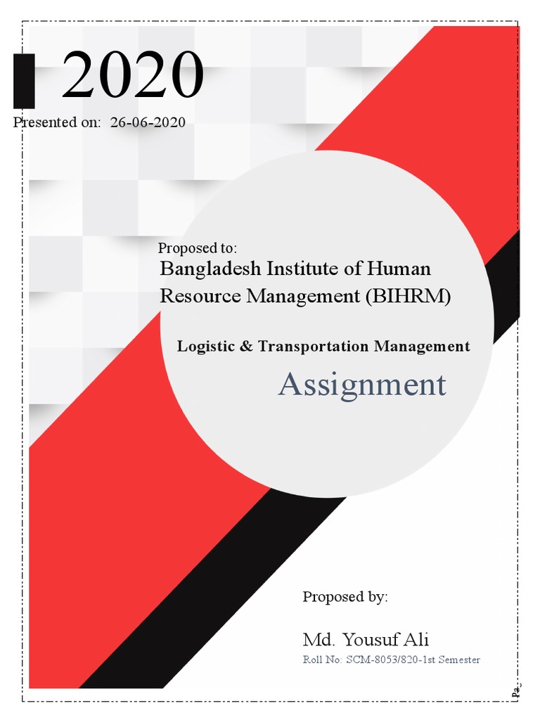 Logistic & Transportation Management Assignment | PDF