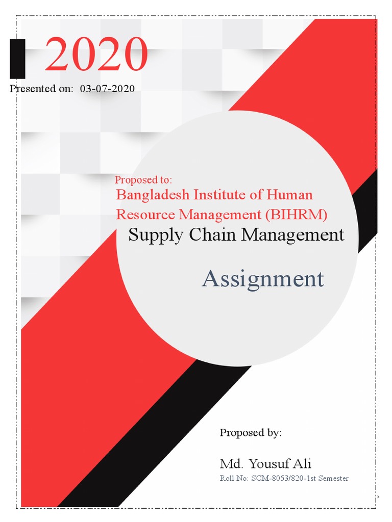 Assignment: Supply Chain Management | PDF | Supply Chain Management | Supply Chain