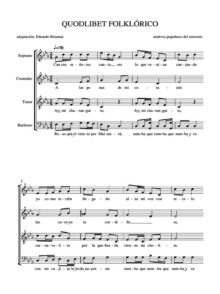Quodlibet Folklórico Quodlibet Folklórico | PDF | Ópera | Presentación musical