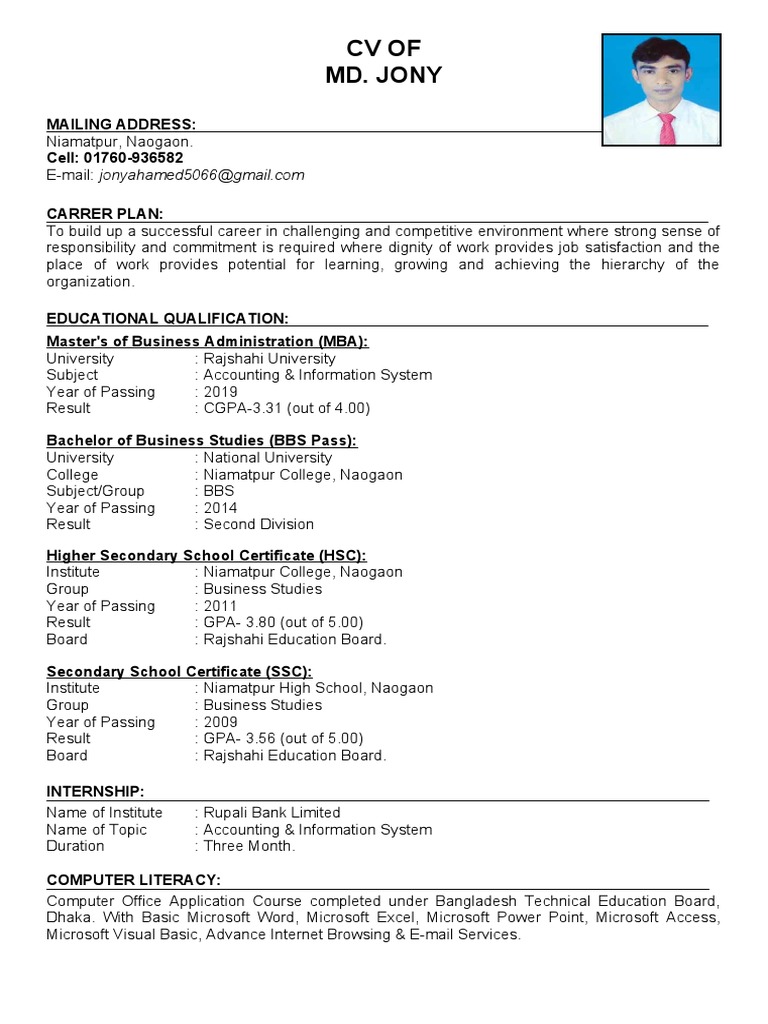 Jony | PDF | Master Of Business Administration | Communication