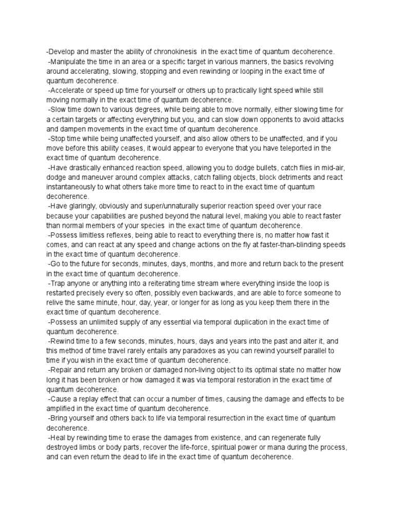 Ultimate Chronokinesis | PDF | Time | Quantum Mechanics