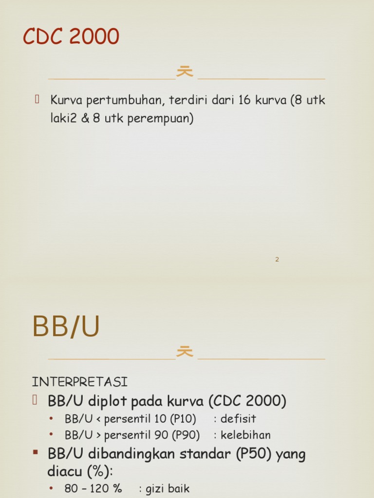 CDC 2000 Growth Chart Interpretation | PDF