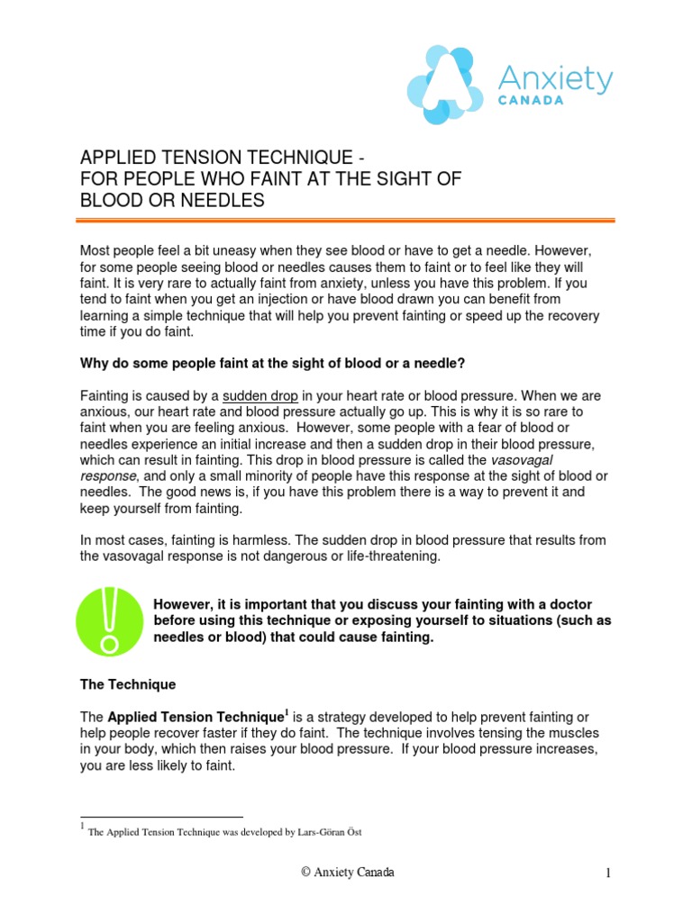 Applied Tension | PDF | Anxiety | Medicine