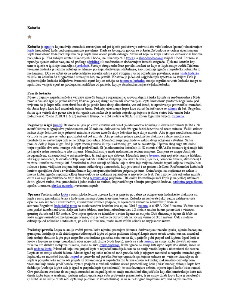 Kosarka | PDF