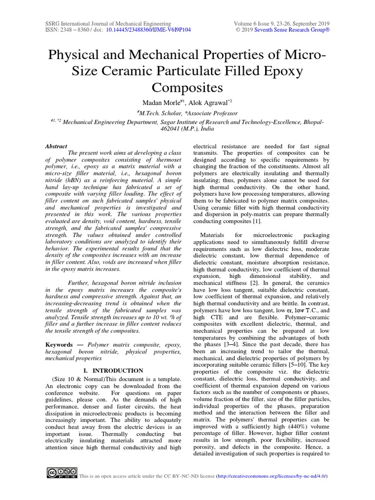 Physical and Mechanical Properties of Micro-Size Ceramic Particulate ...